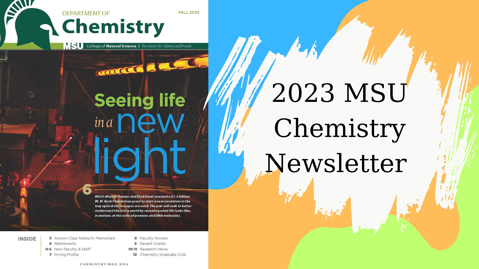 2023 Chemistry Newsletter cover.